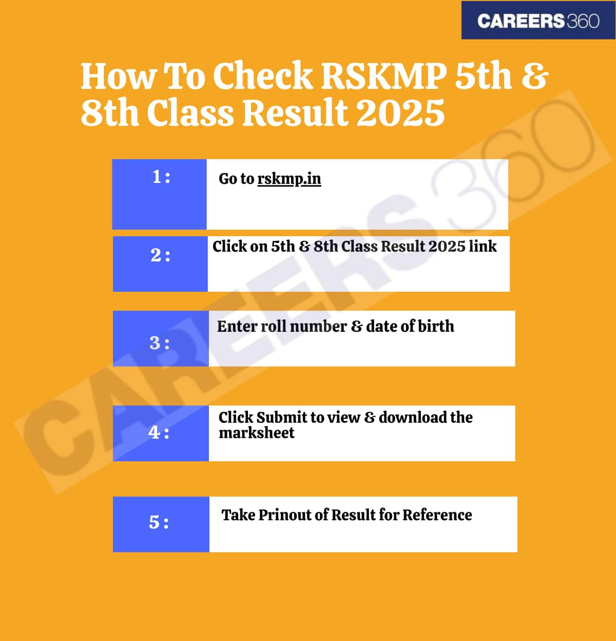RSKMP Result 2025 (Out), Check MP Board 5th 8th Class Result Here